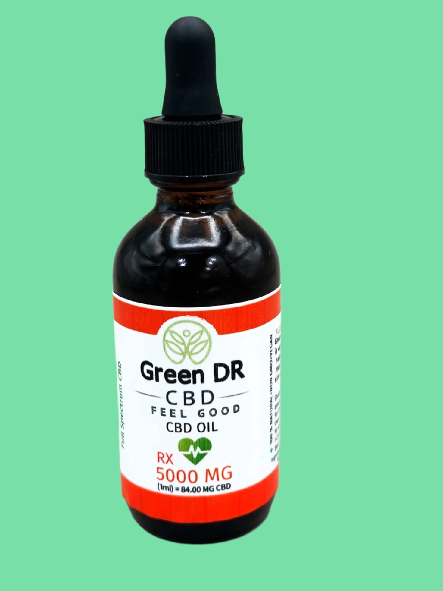 5000 mg Full Spectrum CBD Oil – 60 mL Tincture | Green DR CBD